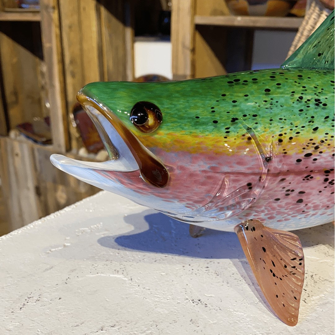 Small Glass Rainbow Trout - Earthen Vessel Gallery